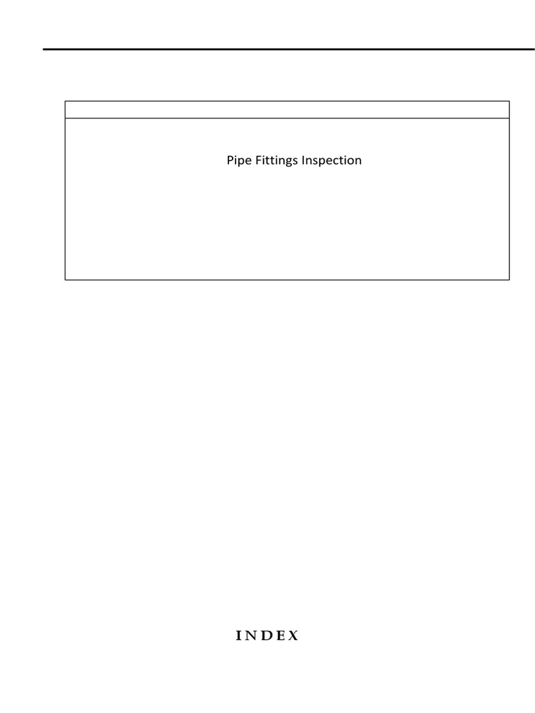 Pipe Fittings Inspection | PDF | Pipe (Fluid Conveyance ...