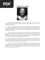 Francisca Reyes Aquino | PDF | Philippines | Performing Arts
