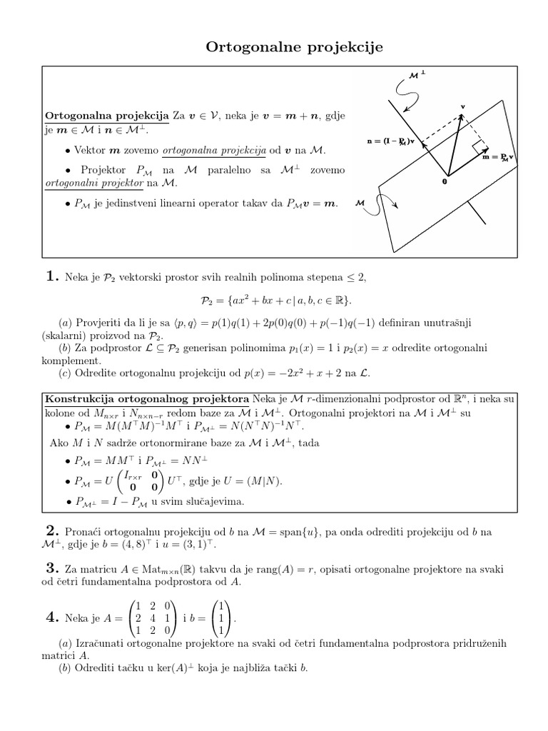 14 Ortogonalne Projekcije | PDF