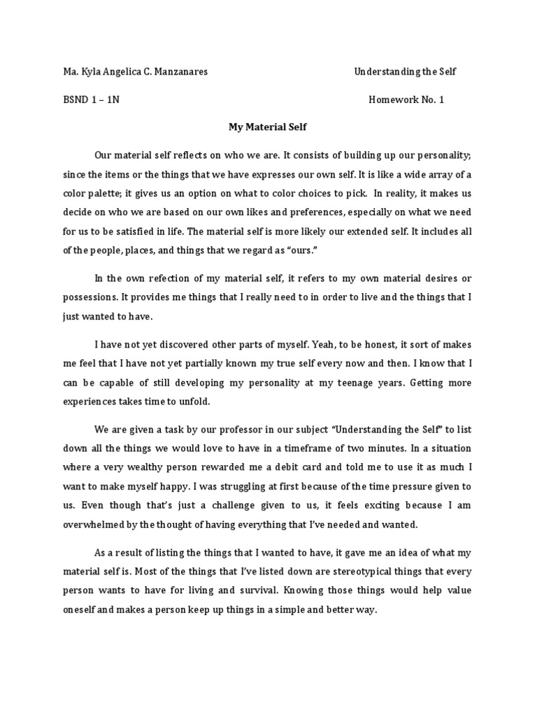 Material Self | PDF | Self | Clothing