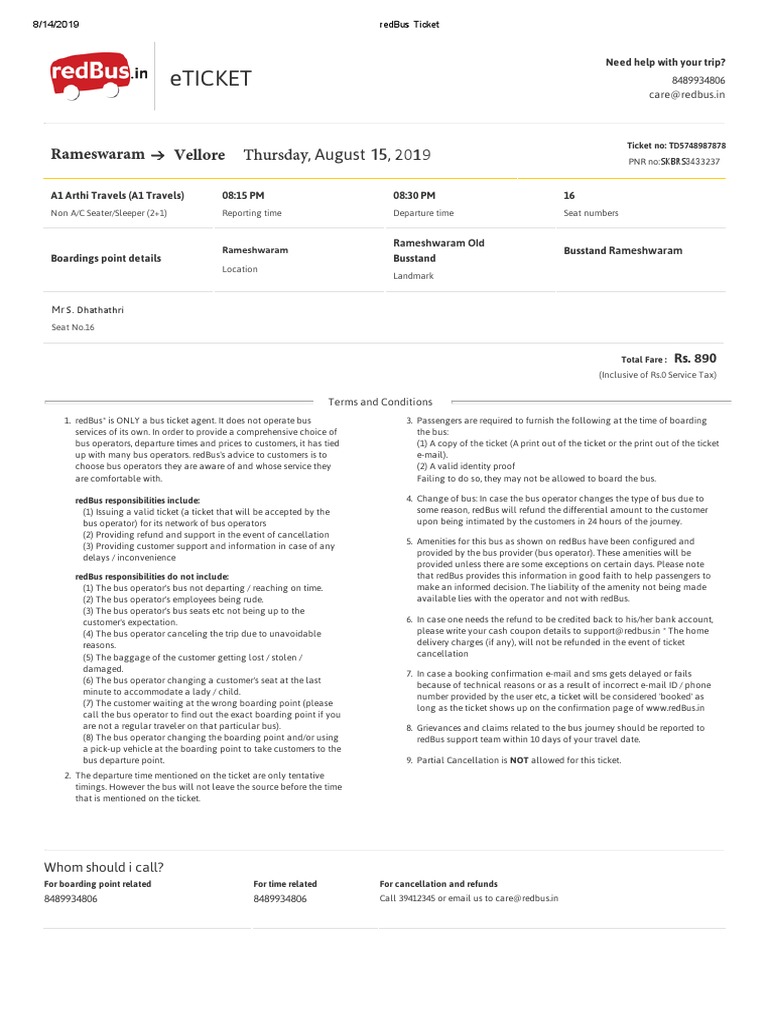 Red Bus Sample | PDF | Ticket (Admission) | Bus