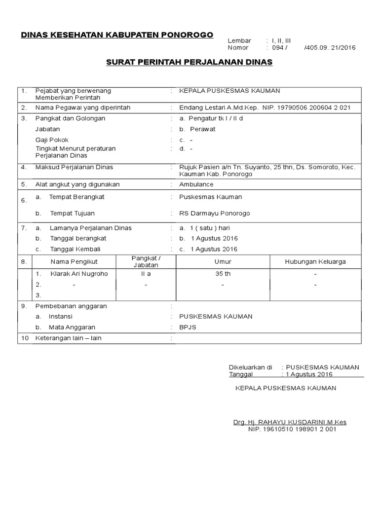 SPPD Jamkesmas Ambulance | PDF