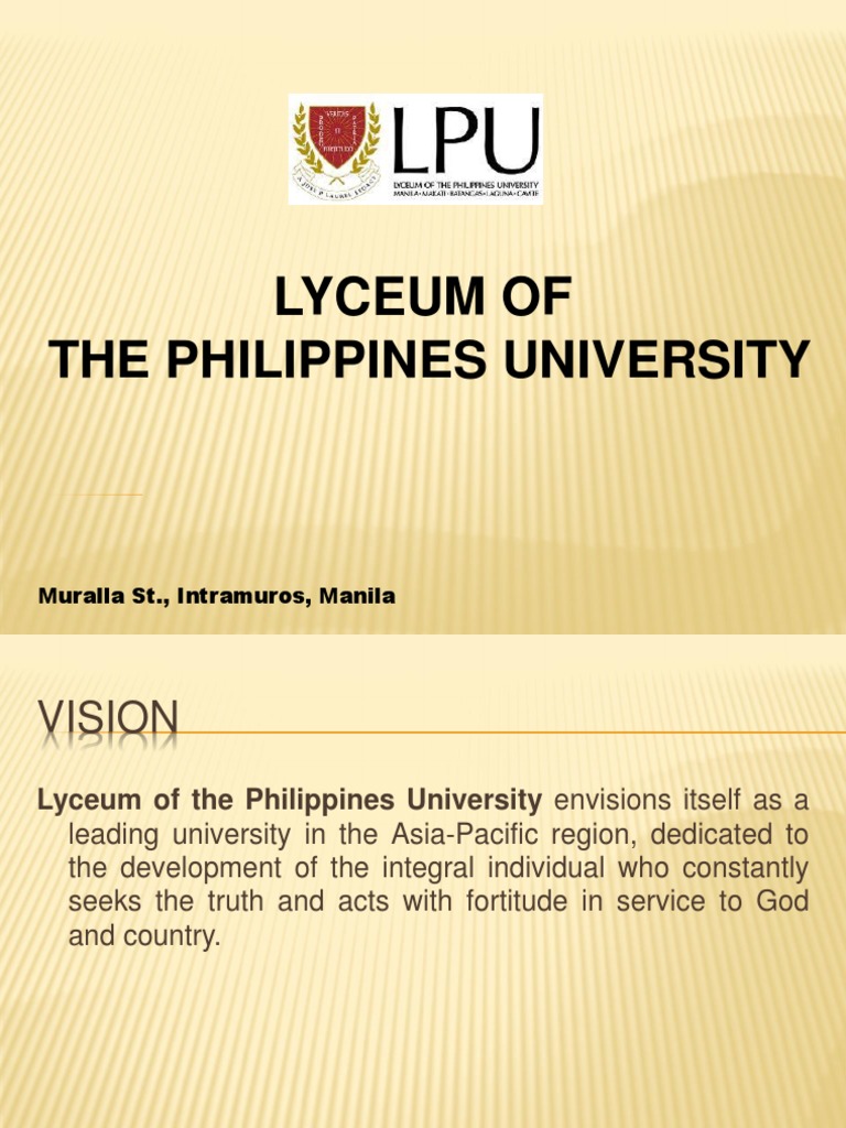 Lyceum of The Philippines University: Muralla ST., Intramuros, Manila ...