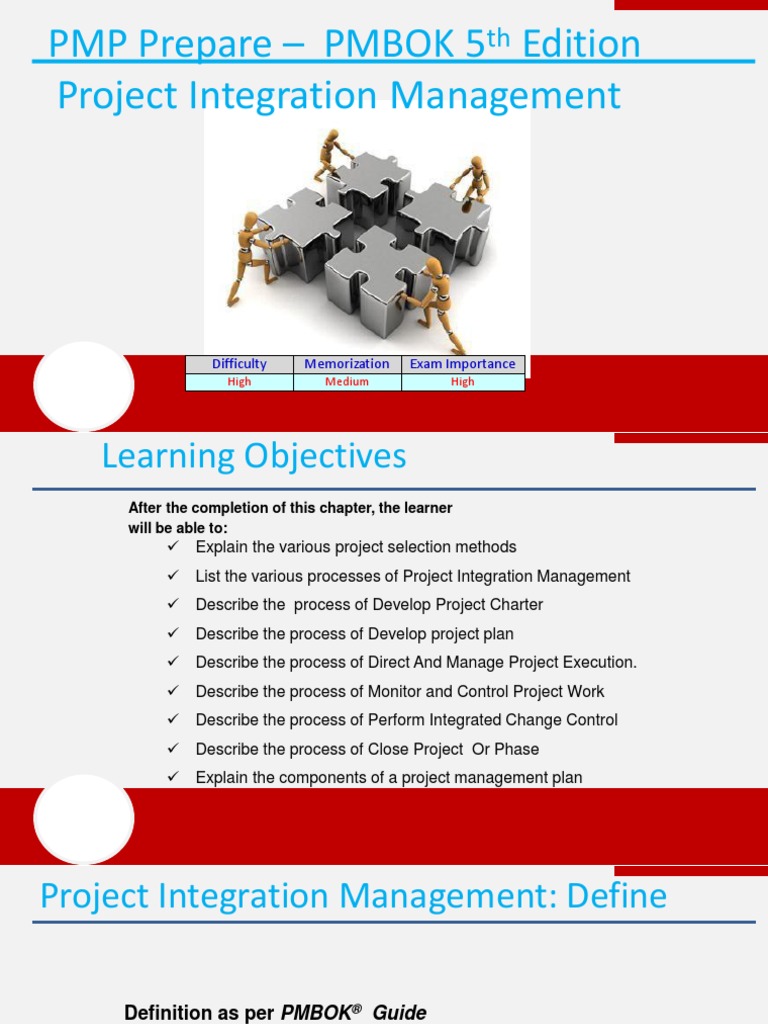 PMP Prepare - PMBOK 5 Edition Project Integration Management | PDF ...
