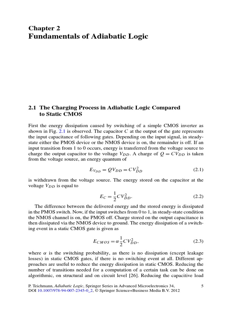 Fundamentals of Adiabatic Logic: 2.1 The Charging Process in Adiabatic ...