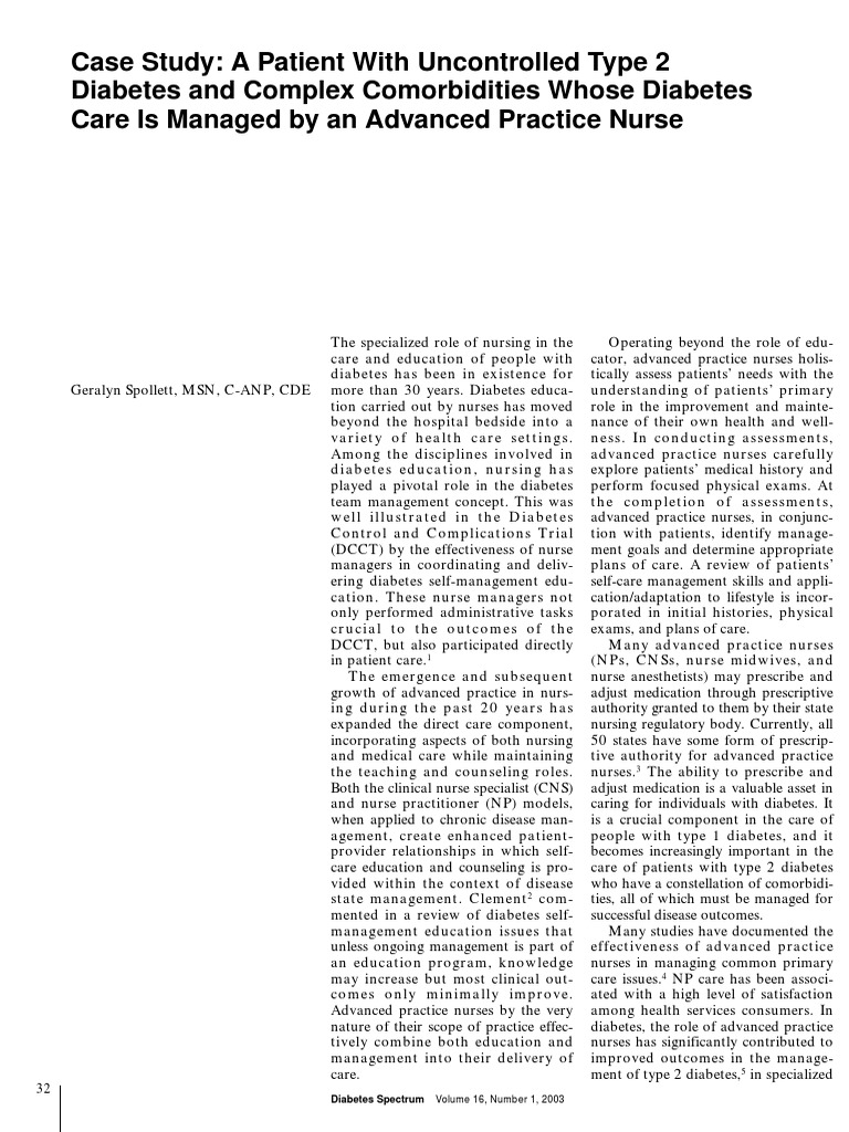 Case Study: A Patient With Uncontrolled Type 2 Diabetes and Complex ...