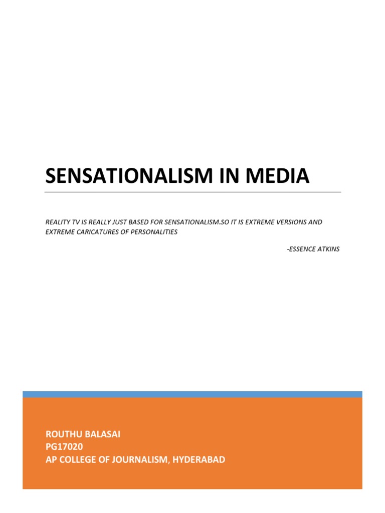 Sensationalism in Media | PDF | News | Mass Media