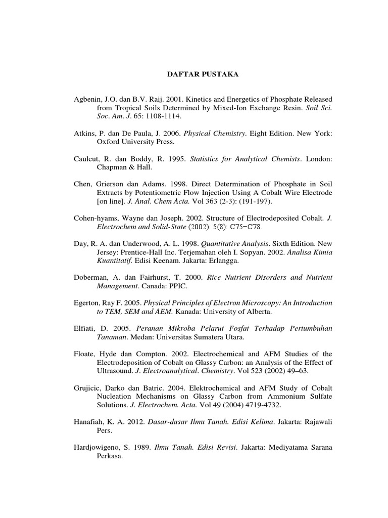 Daftar Pustaka Pdf Electrochemistry Chemistry