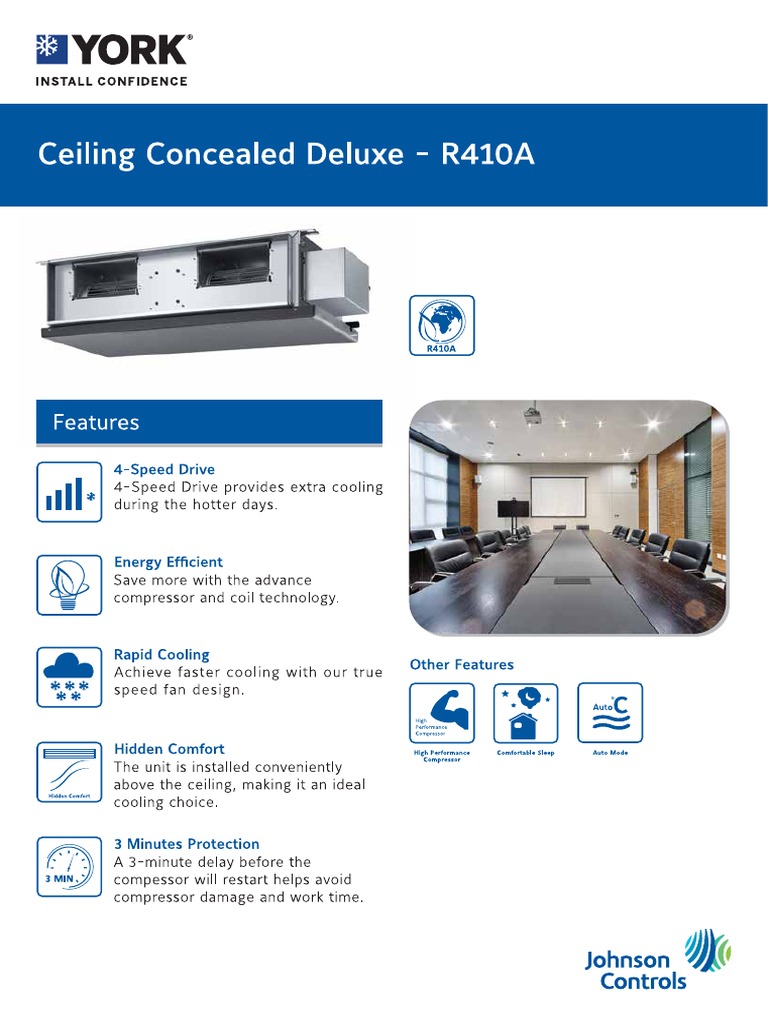 York YSM Ducted SplitAir Cond | PDF