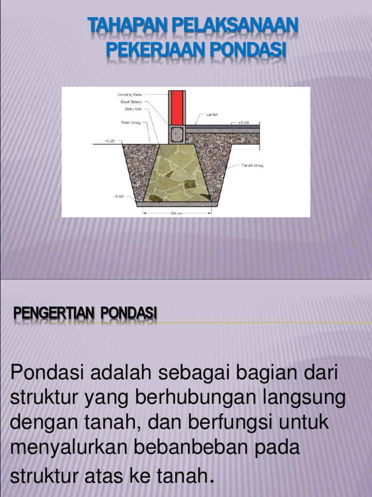 Tahapan Pekerjaan Pondasi | PDF