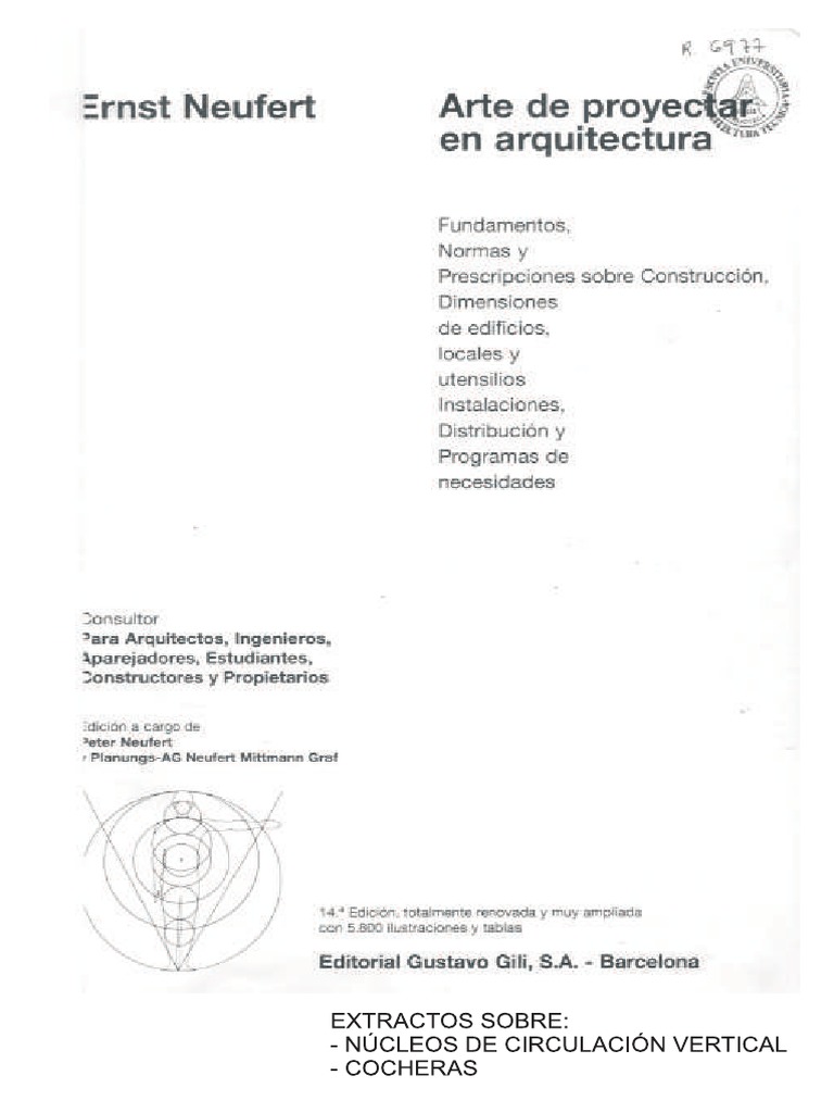 Arte de Proyectar Arquitectura - Ernst Neufert (Extracto) | PDF