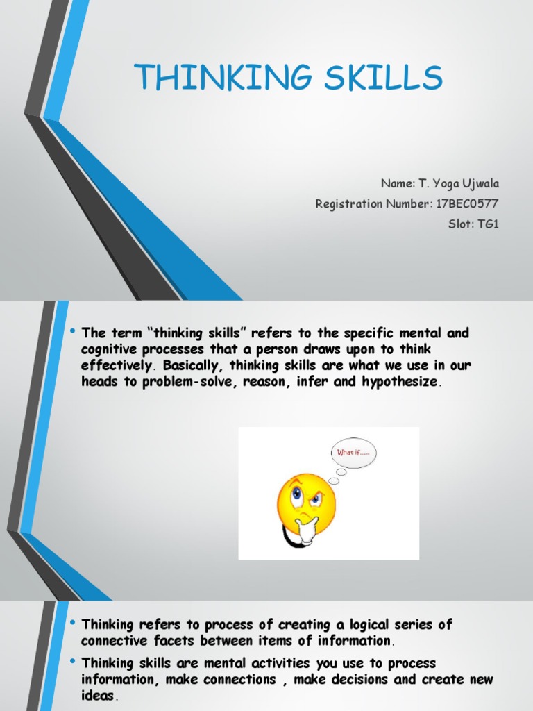 Thinking Skills | PDF | Thought | Idea