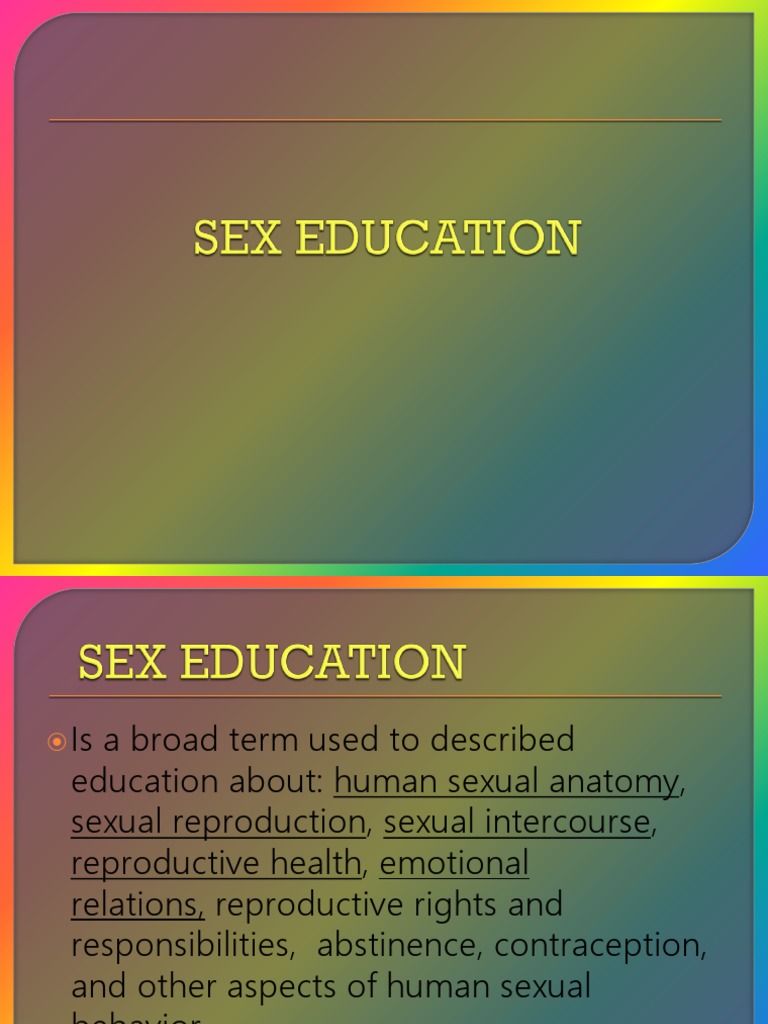 Sex Education | PDF | Sex Education | Sexual Intercourse
