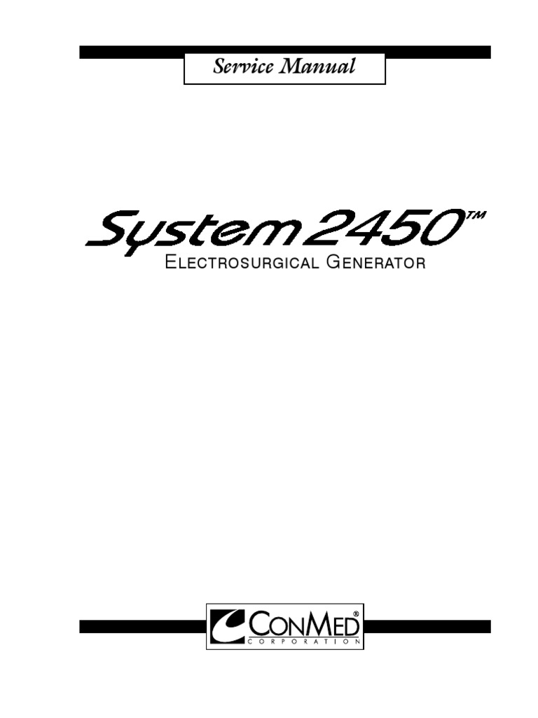 Conmed System 2450 Manual de Servicio | PDF | Amplifier | Mosfet