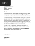Criminology Graduate Application Letter For Instructor | PDF ...