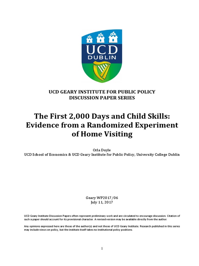 First 2000 Days and Child Skills | PDF | Parenting | Relationships