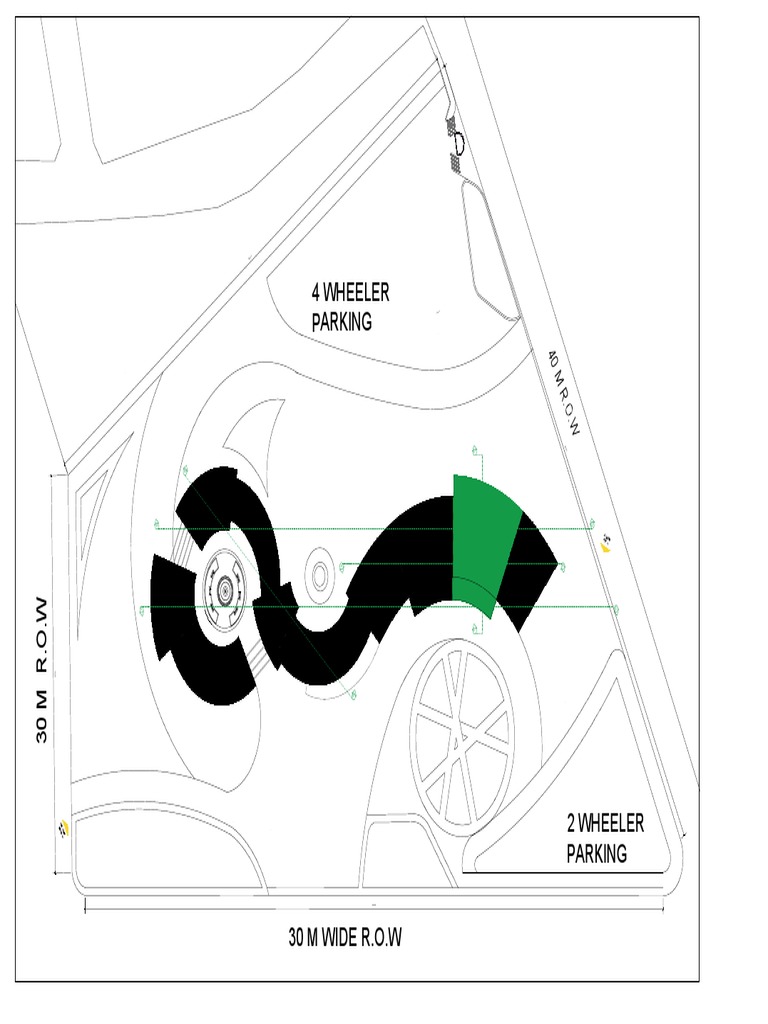 4 Wheeler Parking: 40 M R.O.W | PDF