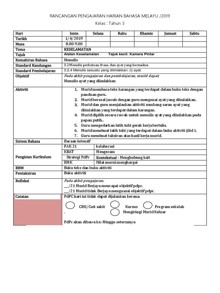RPH BM Minggu 13 Pak 21 | PDF