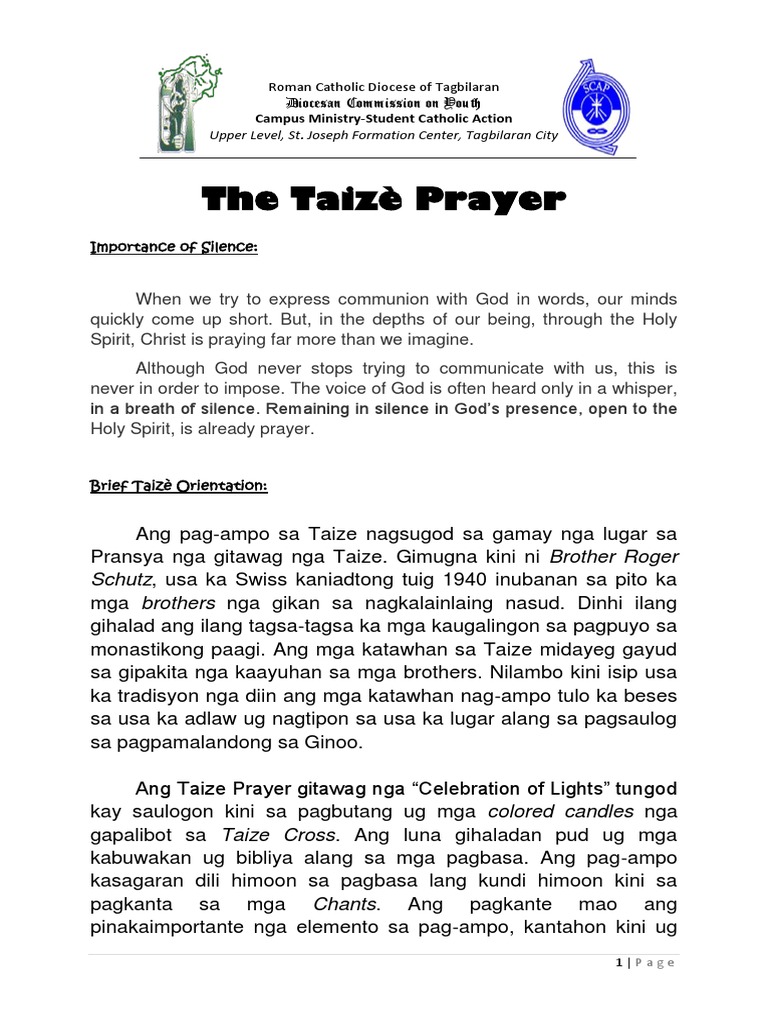 Taizé Prayer Flow | PDF