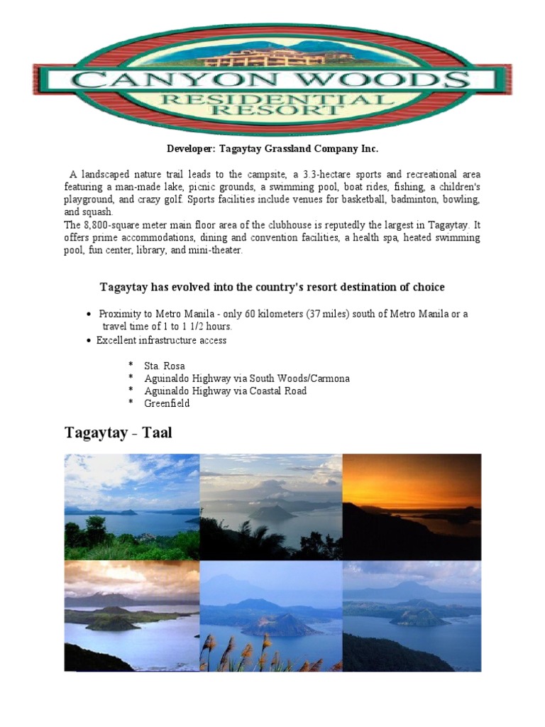 Tagaytay - Taal: Tagaytay Has Evolved Into The Country's Resort ...