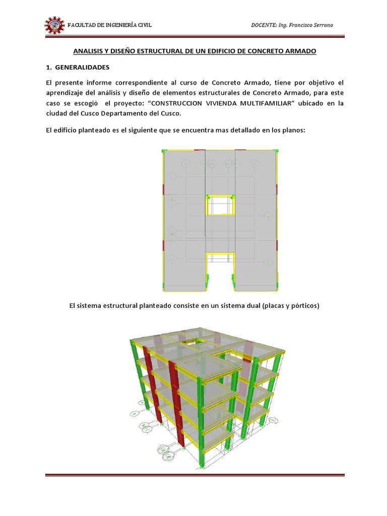 Diseño Estructura de Concreto Armado 1ra Parte | PDF | Hormigón | Diseño