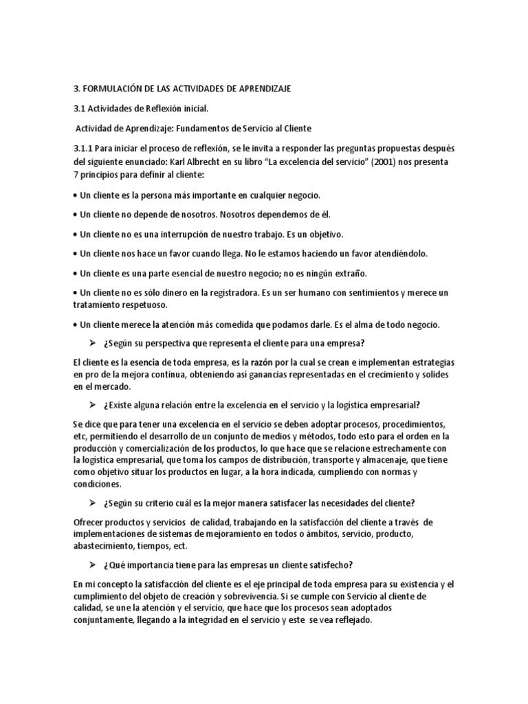 Fundamentos de Servicio Al Cliente | PDF | Servicio al Cliente ...