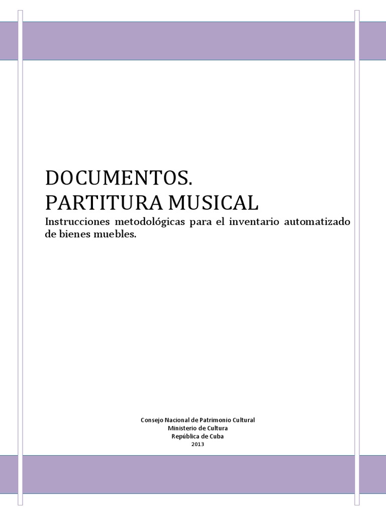 Inventario de Partituras Musicales | PDF | Partituras | Autor