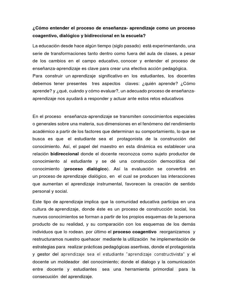 Enfoque Constructivista Agosto | PDF