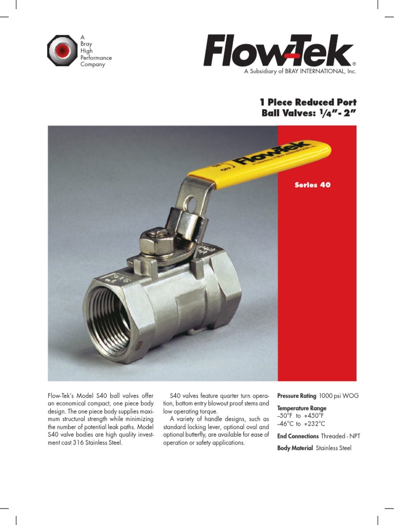 FlowTek S20 | PDF | Valve | Mechanical Engineering