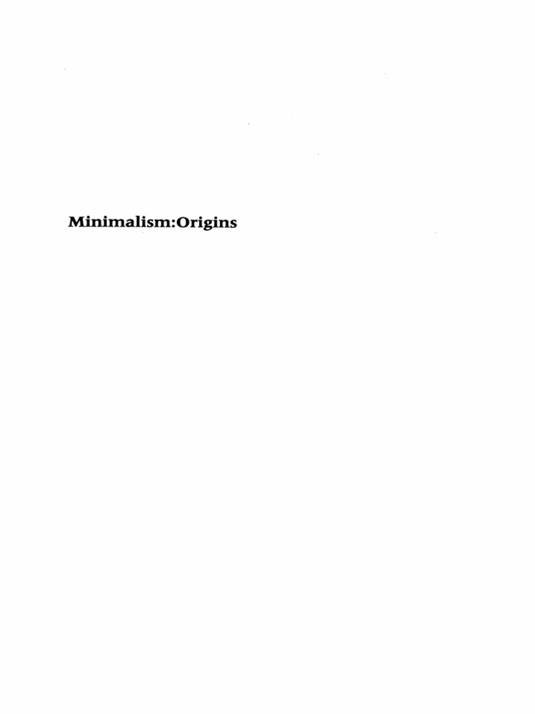 Edward Strickland - 2000 - Minimalism Origins PDF | PDF