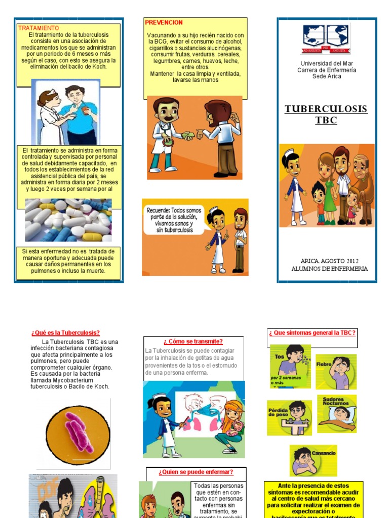 Triptico de TBC Terminadoooo | PDF | Tuberculosis | Epidemiología