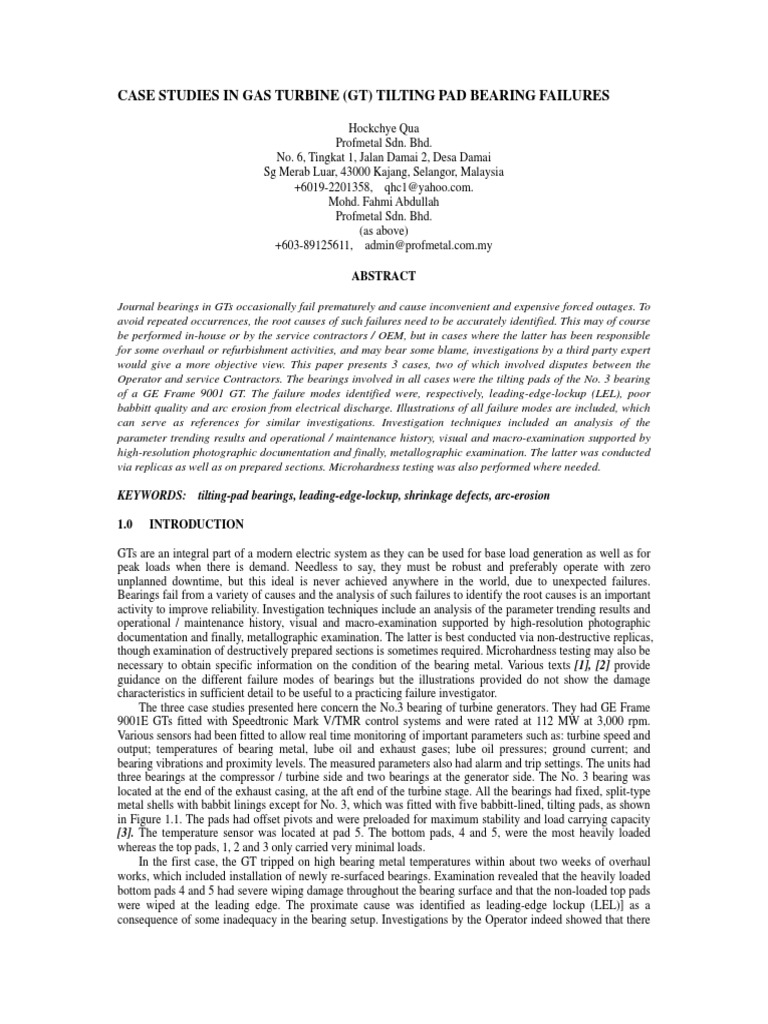 Cases in GT Bearings | PDF | Bearing (Mechanical) | Casting (Metalworking)
