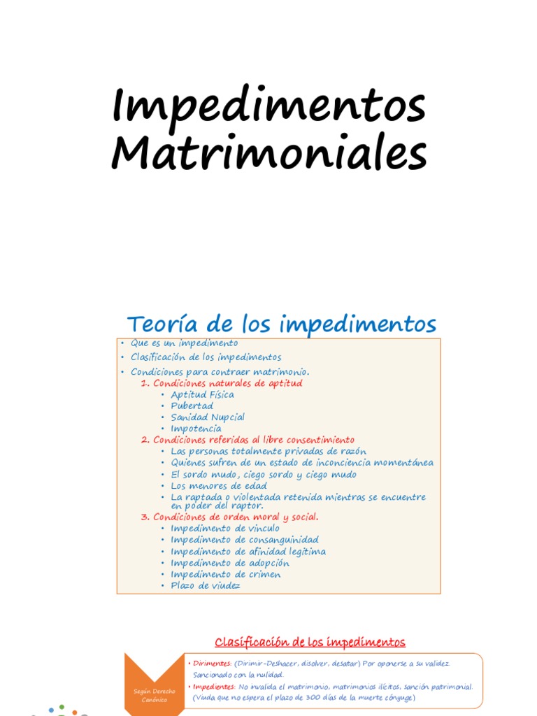 Impedimentos Matrimoniales | PDF | Instituciones sociales | Ciencias ...