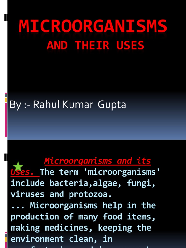 Microorganisms and Their Uses | PDF | Wellness | Science & Mathematics