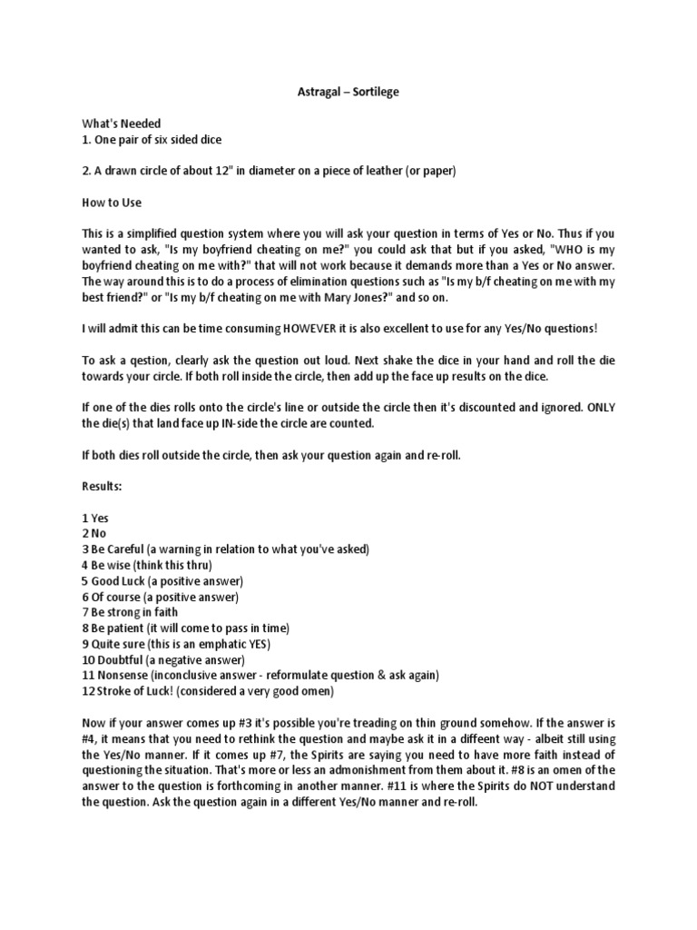 Astragal - Sortilege | PDF