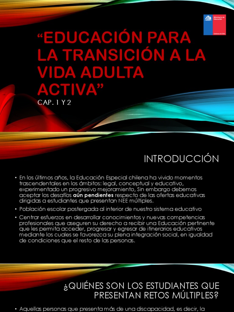 Educación Especial y Transición Activa | PDF | Adultos | Aprendizaje