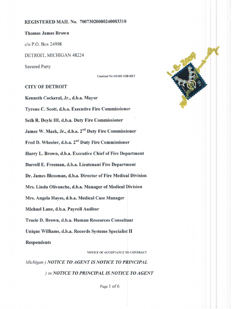 City of Detroit Lien Case No. 07-715720CD | PDF