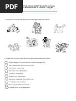 3rd QUARTER EXAM KINDER | PDF