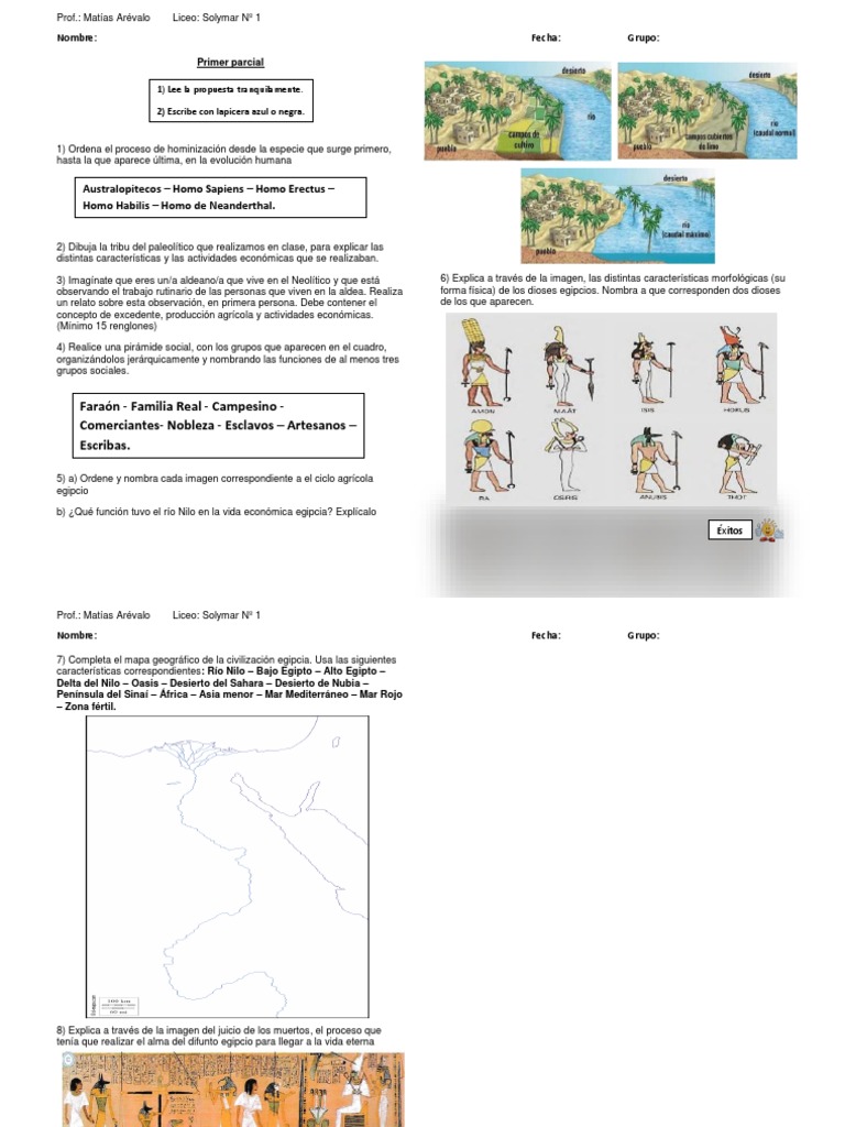 Parcial Primero Parte 2 Historia | PDF | Antiguo Egipto | Egipto