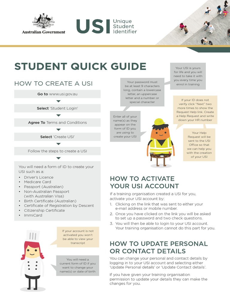 USI Student Quick Guide | PDF | Login | Password