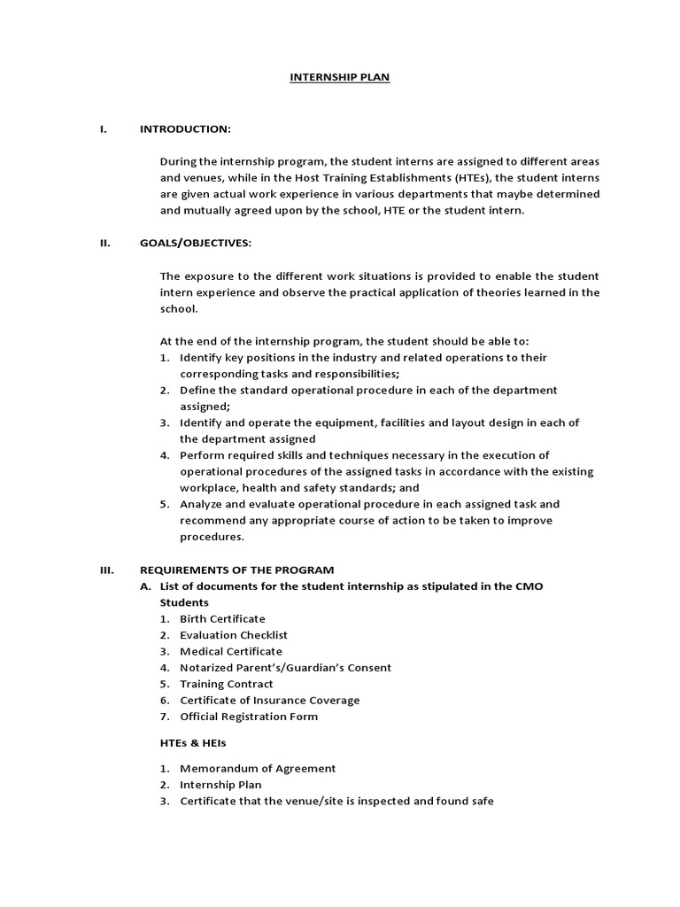 Internship Plan | Download Free PDF | Internship | Job Hunting