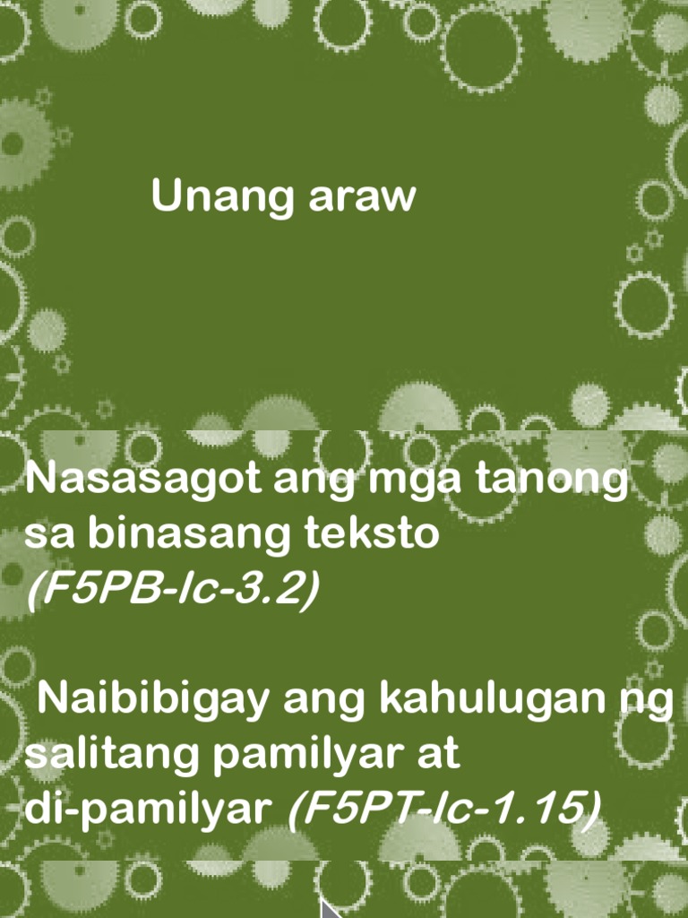 FIL.Q1W3 Day 1 | PDF