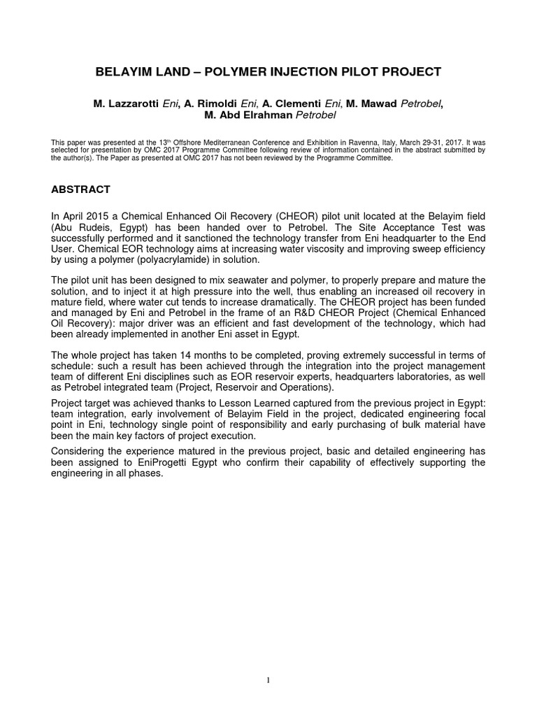 Low Salinity Water Injection | PDF | Enhanced Oil Recovery | Petroleum ...