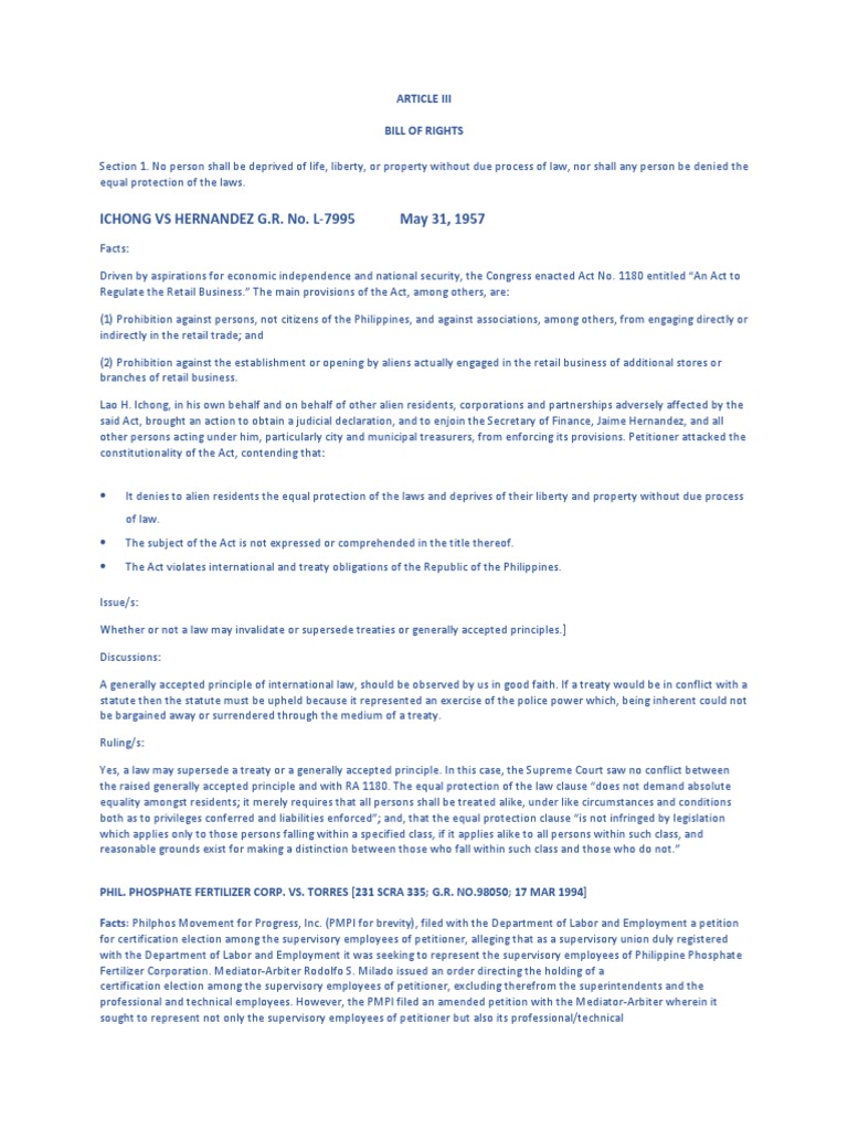 CONSTI 2 Part 2 | PDF | Treaty | Equal Protection Clause