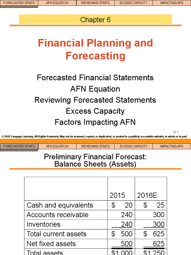 Planning and Forecasting | PDF | Balance Sheet | Revenue