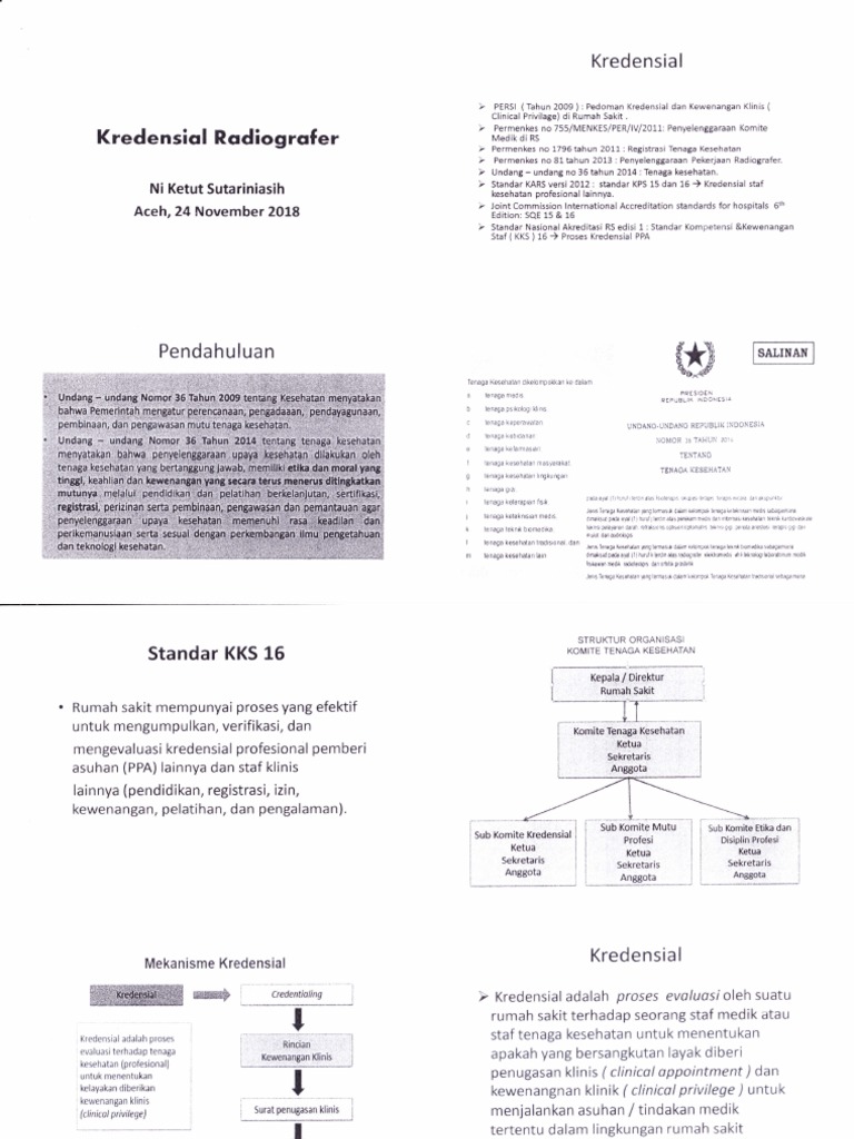 Proses Kredensial Radiografer di RS | PDF