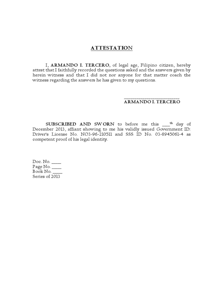 Attestation 03 03 14 | PDF