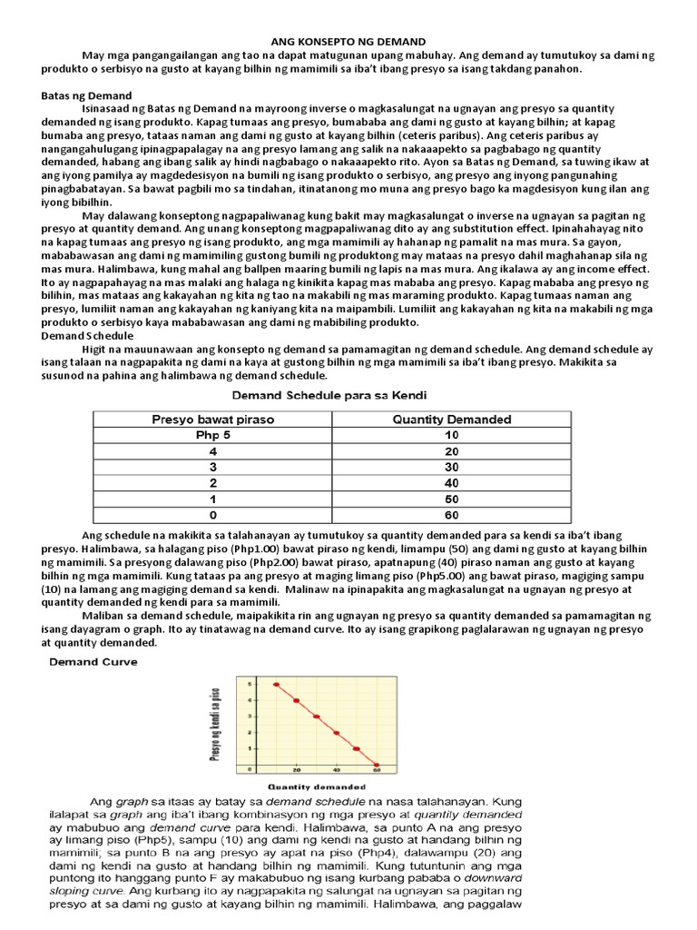 Ang Konsepto NG Demand | PDF