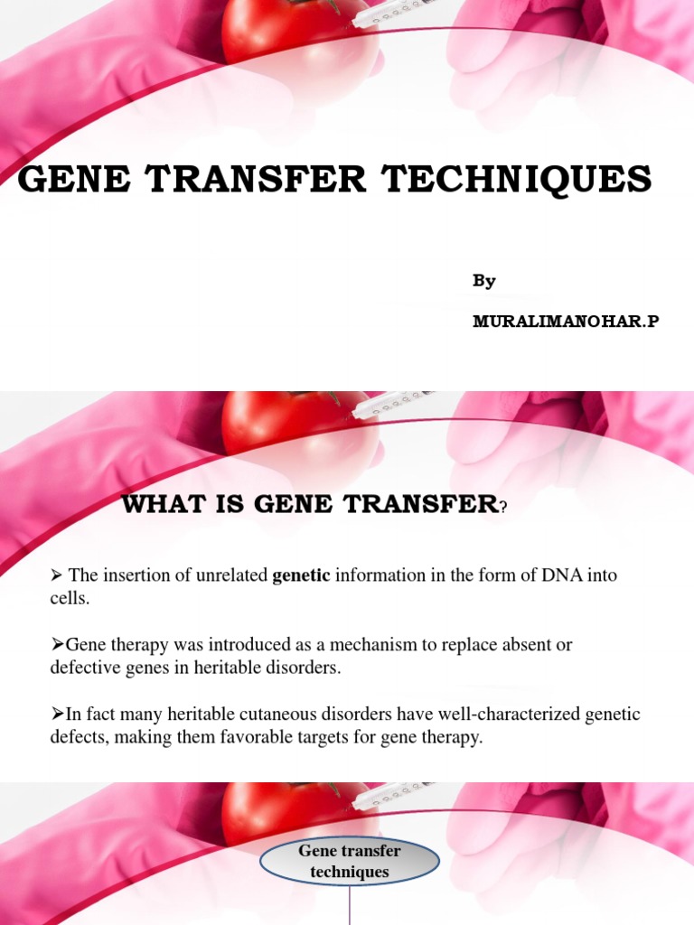 Gene Transfer Method | PDF | Transformation (Genetics) | Cell (Biology)