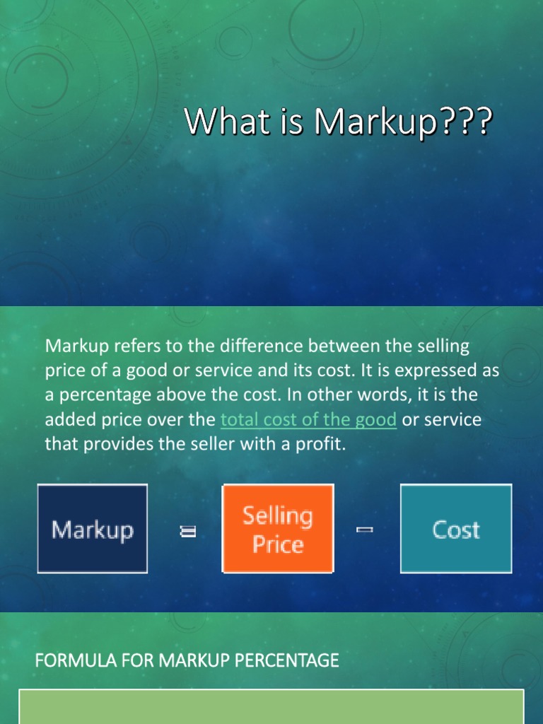 Mark Up | PDF | Percentage | Prices